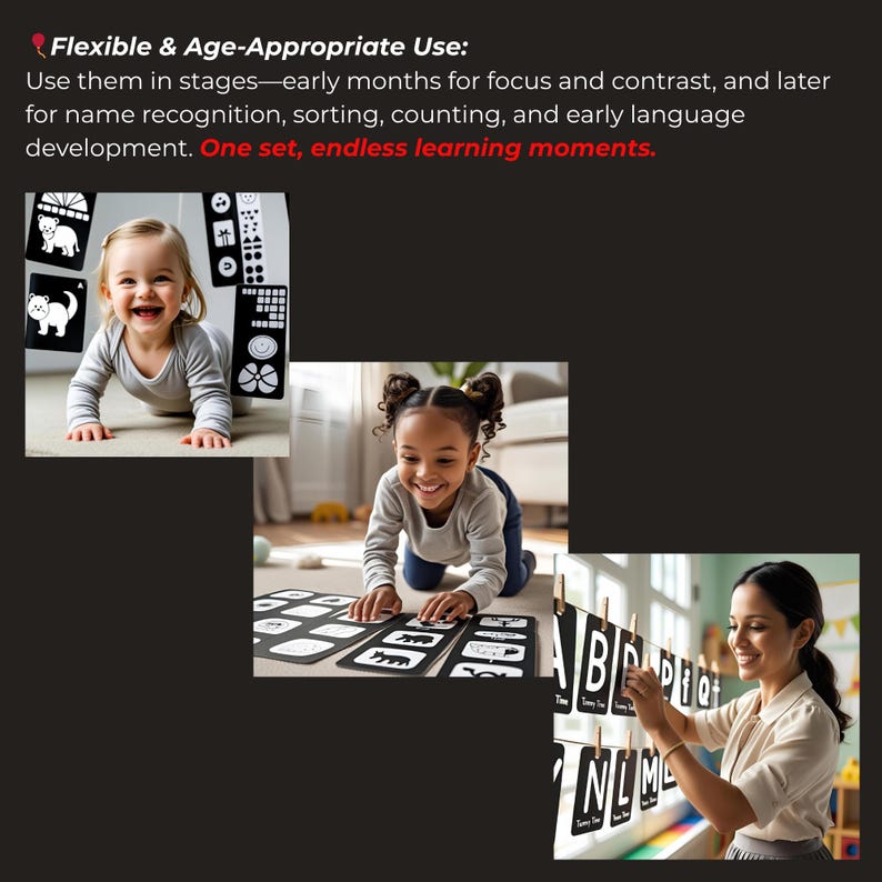 137 Tummy Time Cards – Numbers & Foods Theme – Printable Baby ...