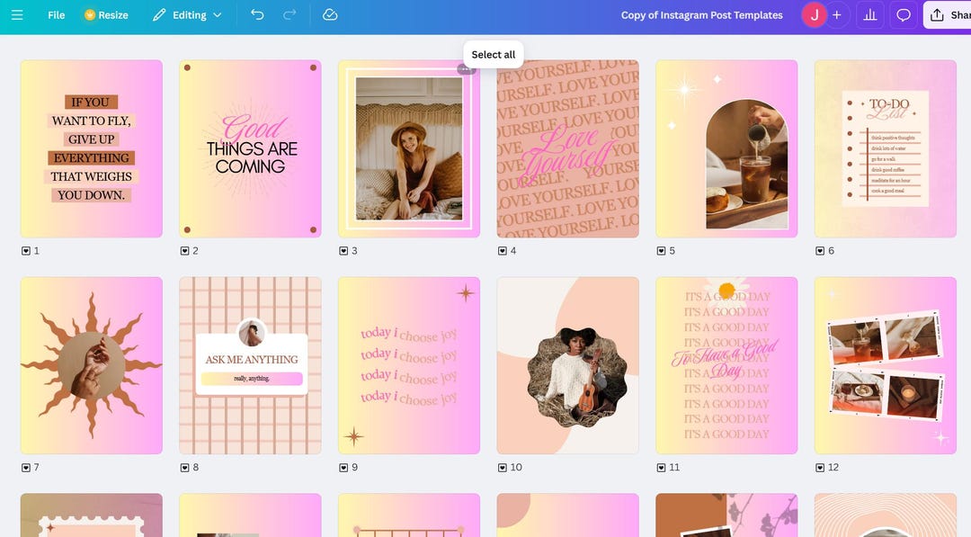Instagram Post & Link in Bio Templates: Canva Branding Kit (digital ...