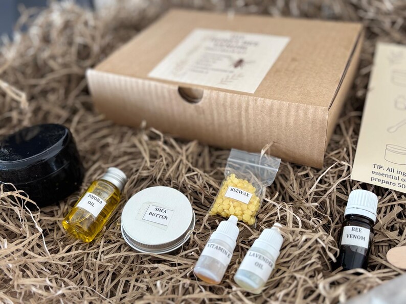 DIY Bee Venom Balm Kit: Natural Skincare Gift Set for Homemade Beauty ...