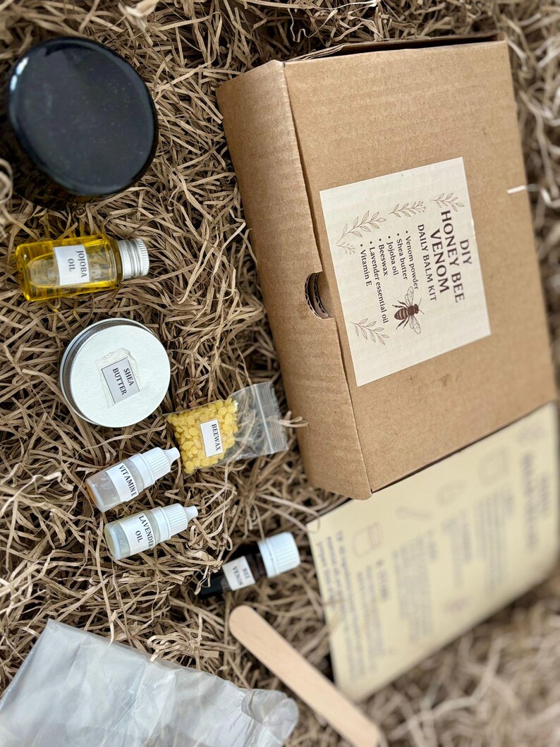 DIY Bee Venom Balm Kit: Natural Skincare Gift Set for Homemade Beauty ...