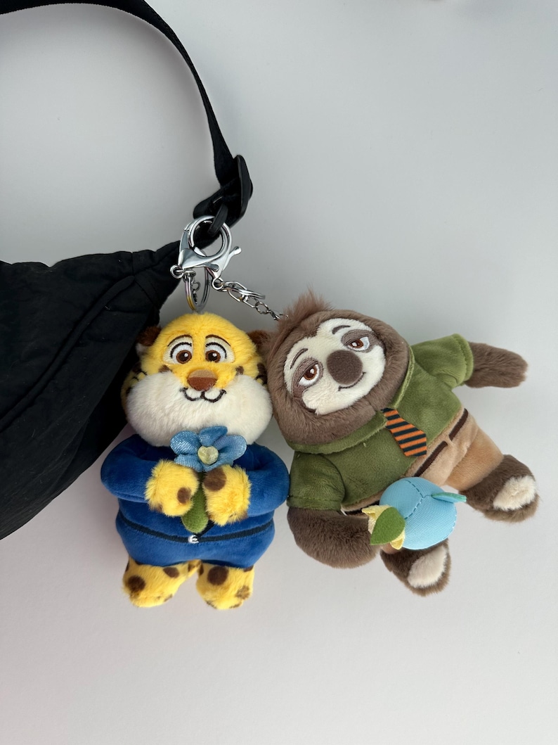 Zoo Friends Inspired Plush Keychain: Animal Character Bag Charm - Etsy