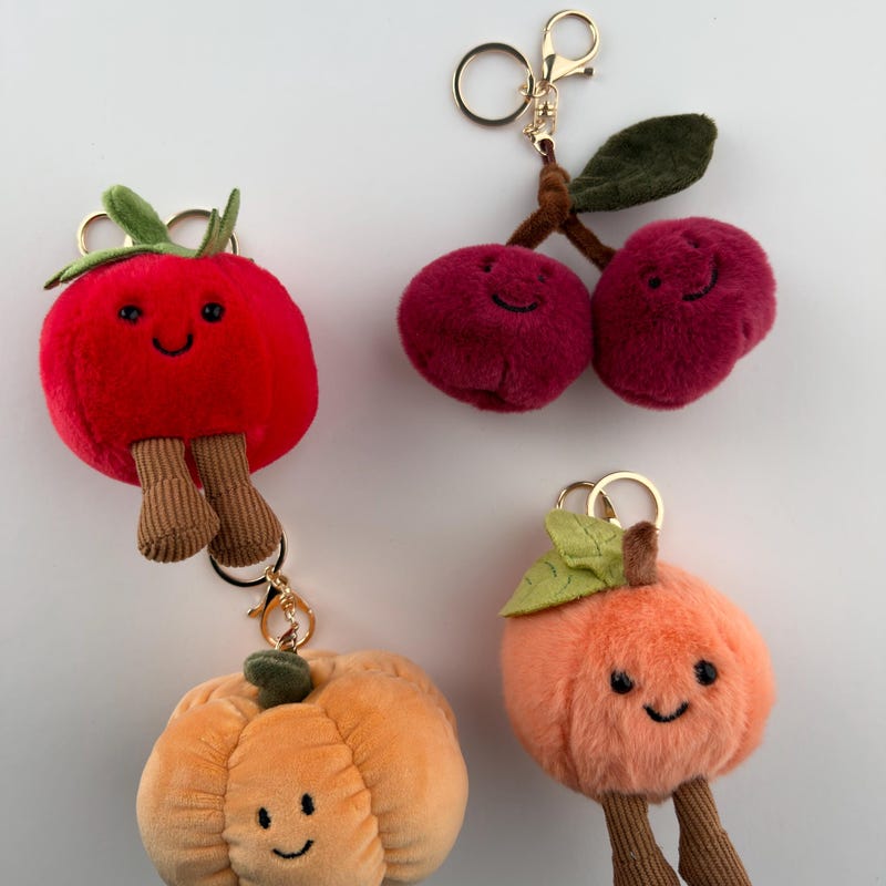 Jellycat Cherry Keychain - Etsy