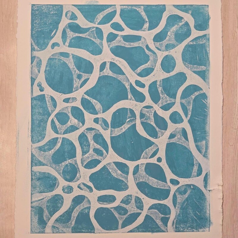 Linocut Abstract Art - Etsy
