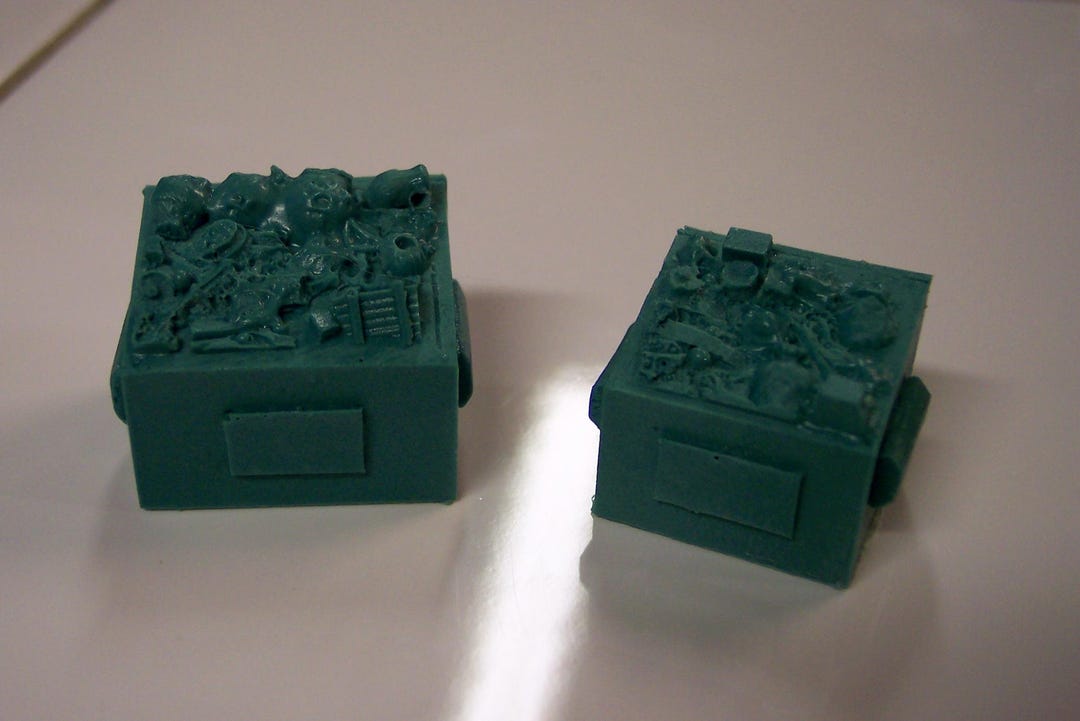 HO Scale Trash Filled Garbage Dumpsters 2 Pack Unfinished "neat" 1:87 ...