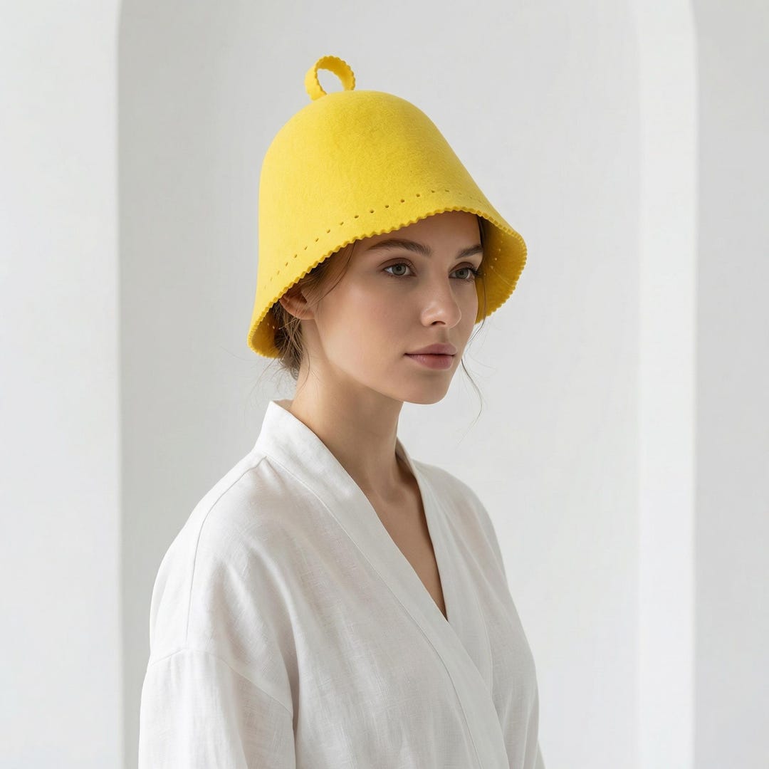 Funny Finnish Wool Sauna Flowers Hat for Women Colors: Red - Green ...