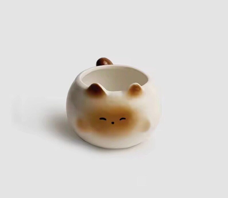 Cute Siamese Cat Mug – Ceramic Coffee Cup With Cartoon Cat Design ...