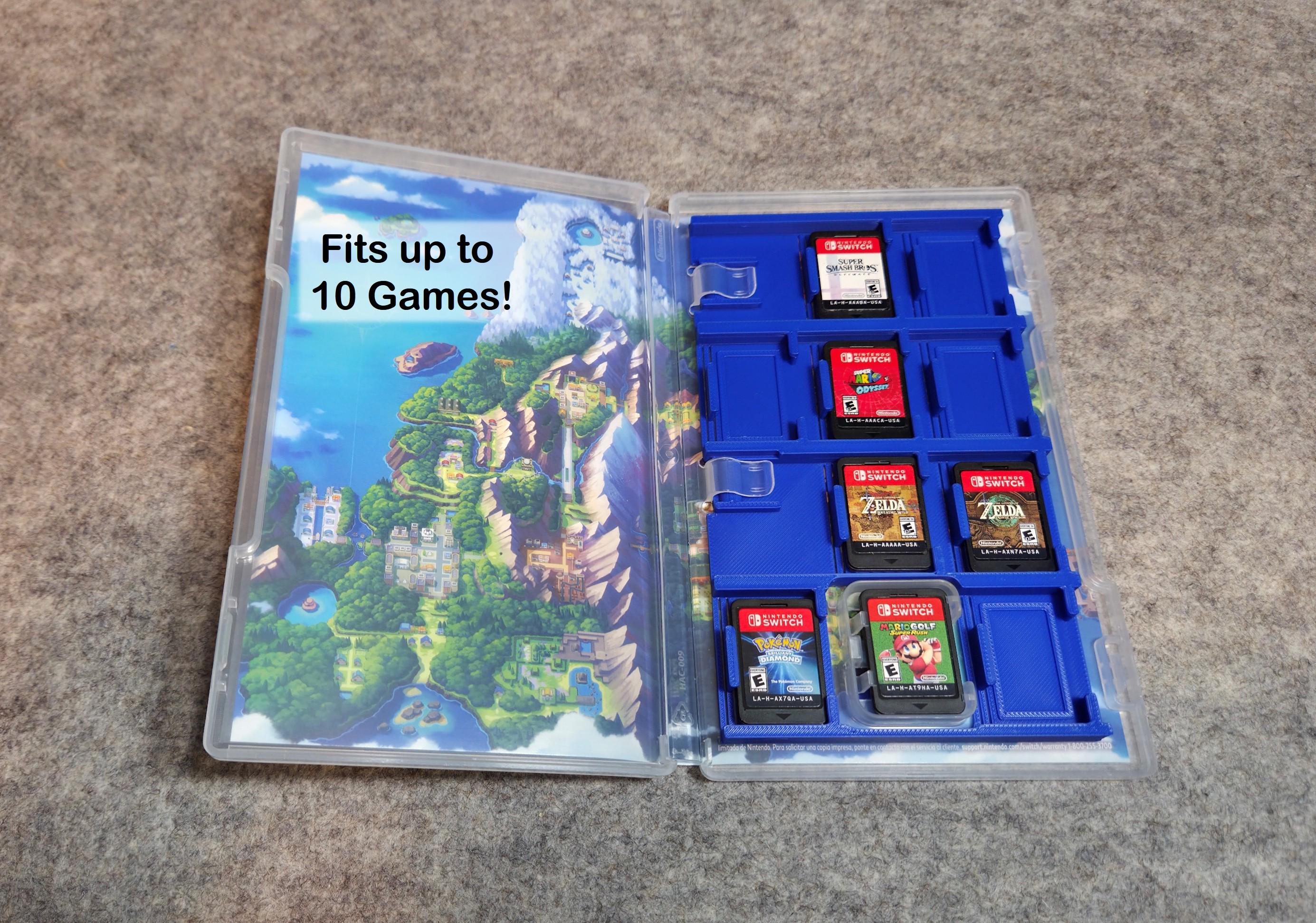 3D Printed Nintendo Switch Game Holder Insert: 10-game Cartridge ...