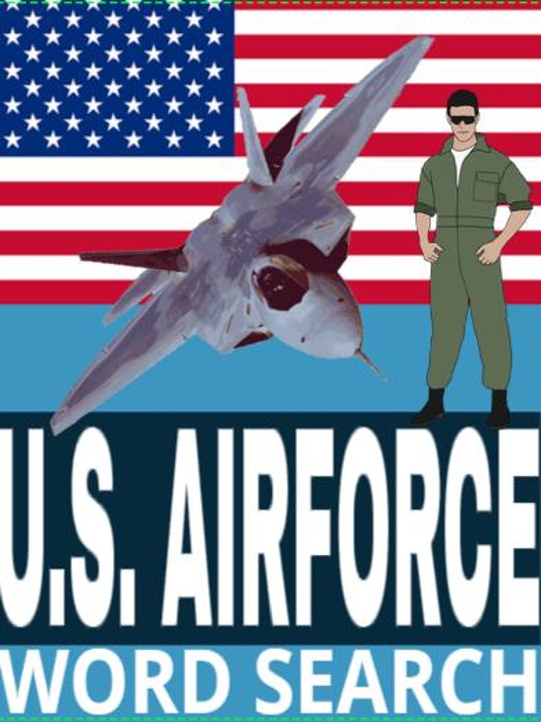 U.S. Air Force Word Search Book – 30 Printable Puzzles | Military Theme ...