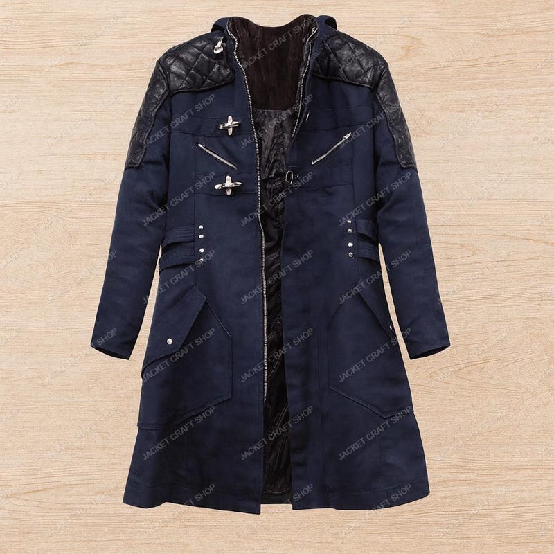 Blue Gothic Trench Coat - Etsy