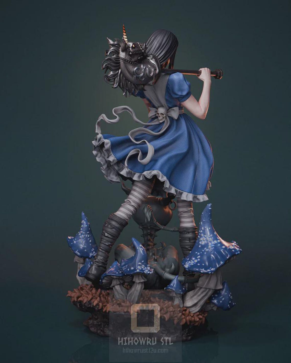 Alice Liddell - 25 Cm Figure/statue ,painted ,handmade, 3d Printed ...