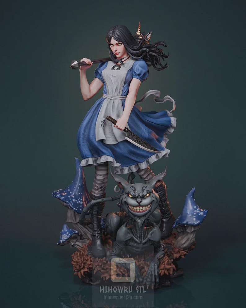 Alice Liddell - 25 Cm Figure/statue ,painted ,handmade, 3d Printed ...