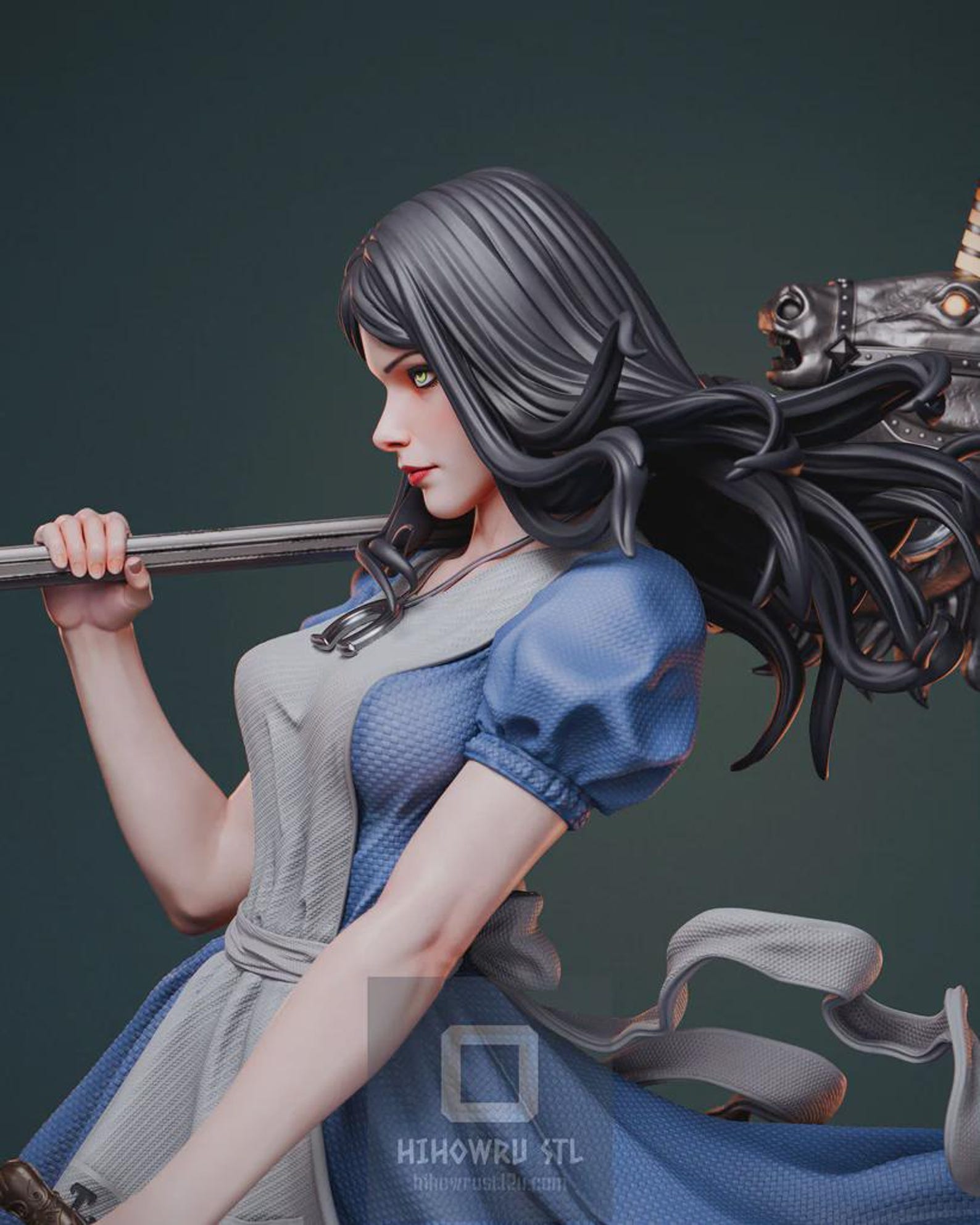 Alice Liddell - 25 Cm Figure/statue ,painted ,handmade, 3d Printed ...