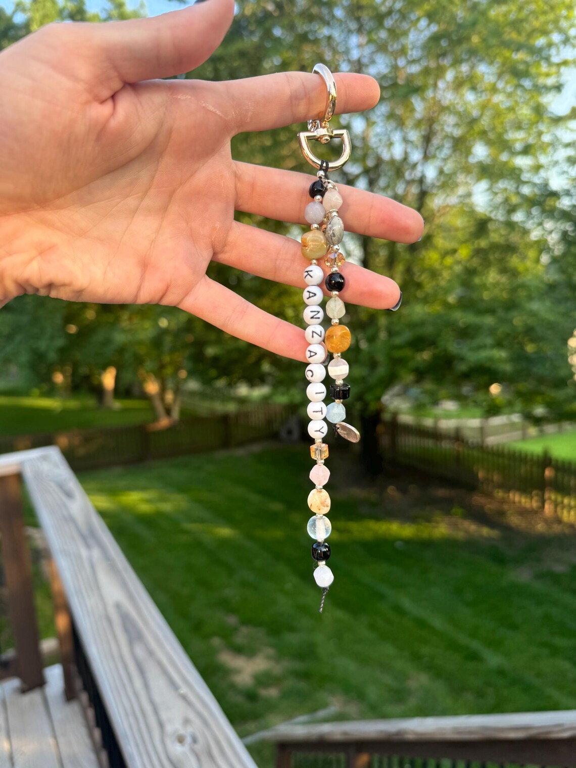 Handmade Beaded Bag Charms & Keychains Made With Real Gemstones !! - Etsy
