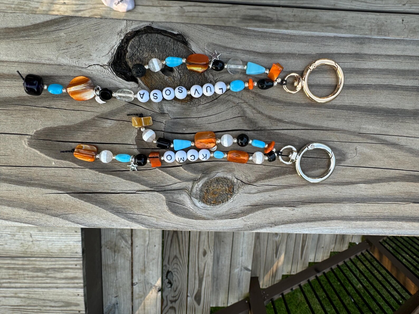 Handmade Beaded Bag Charms & Keychains Made With Real Gemstones !! - Etsy