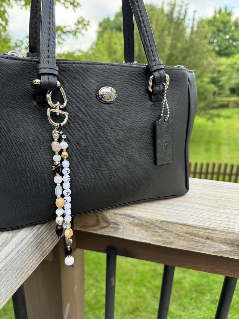 Handmade Beaded Bag Charms & Keychains Made With Real Gemstones !! - Etsy