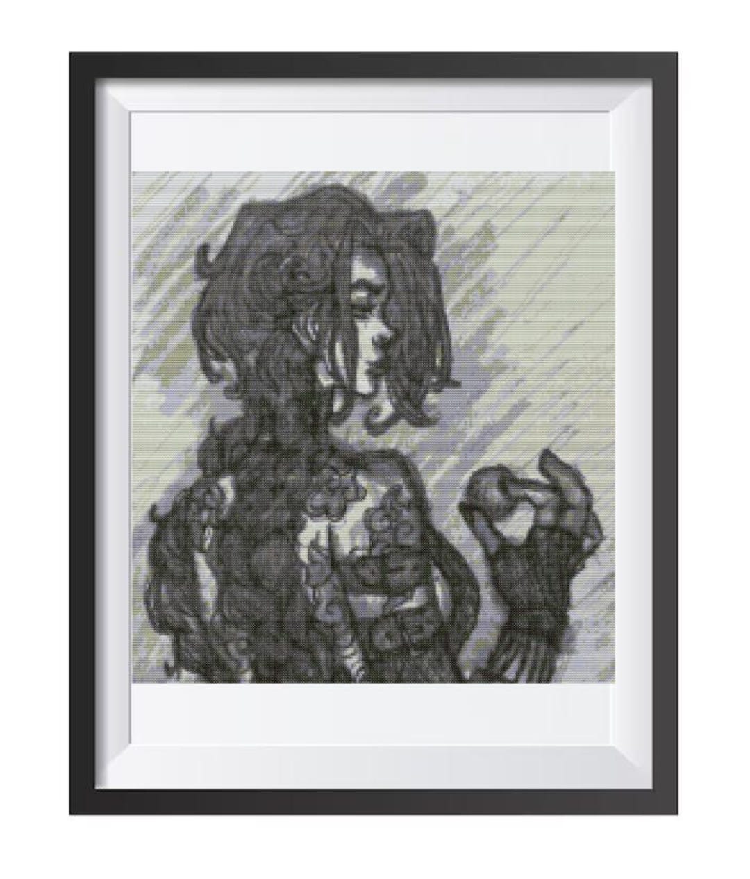 Arcane Monochrome Cross Stitch Pattern - Etsy
