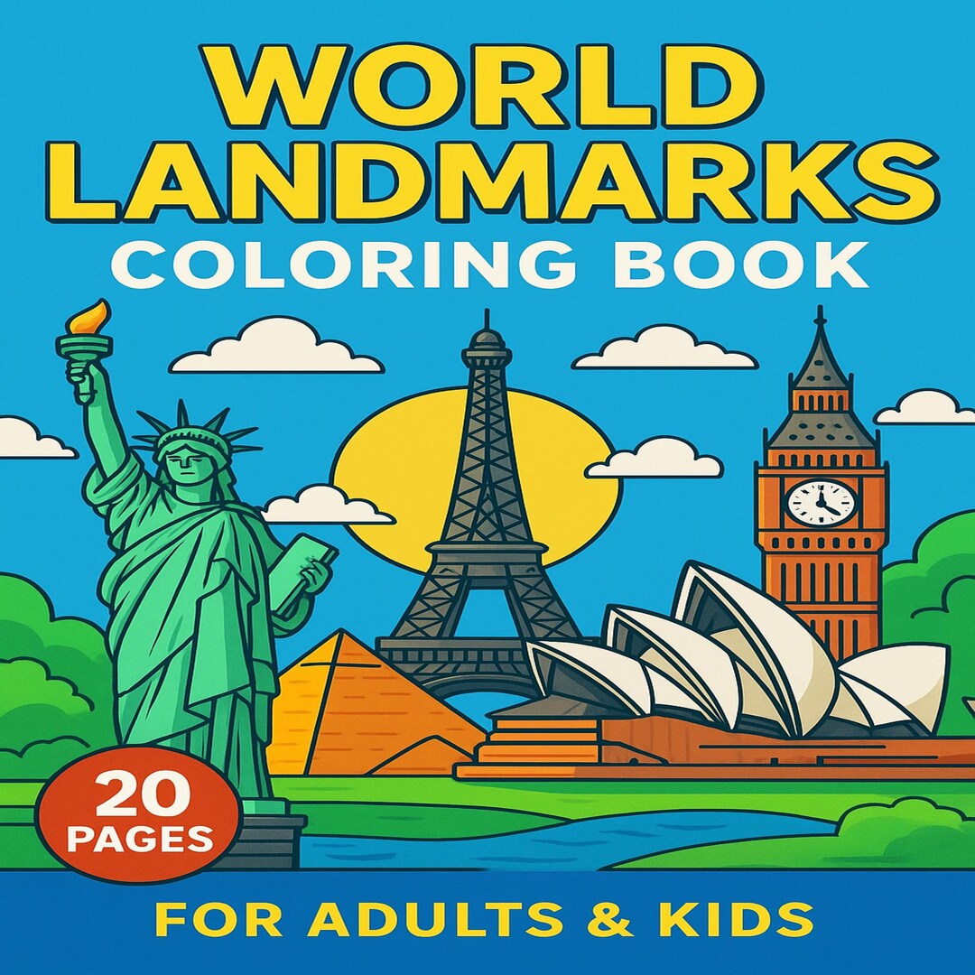 20 World Landmarks Coloring Pages | Printable PDF | Famous Monuments ...