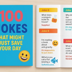 100 Funny Jokes – Digital Joke Book PDF | Instant Download | Humor Gift ...