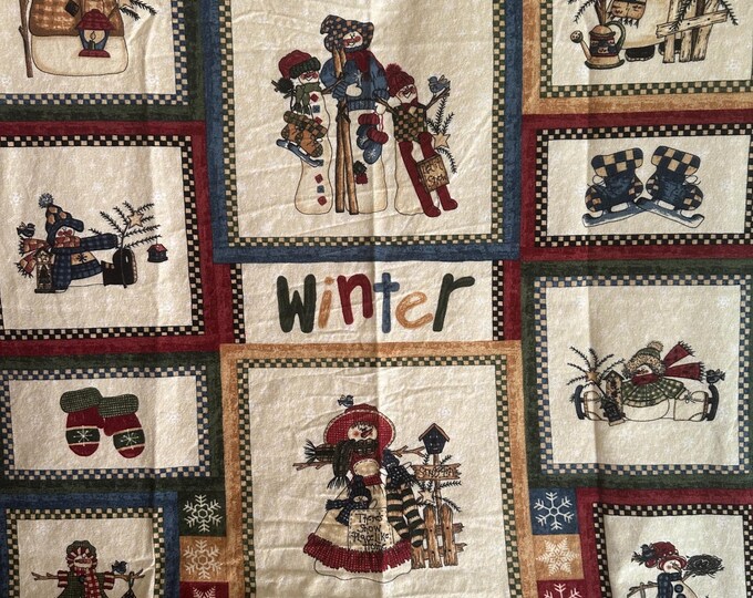Winter Friends Flannel Fabric Panel: Tenderberry Stitches, 34" X 39" - Etsy