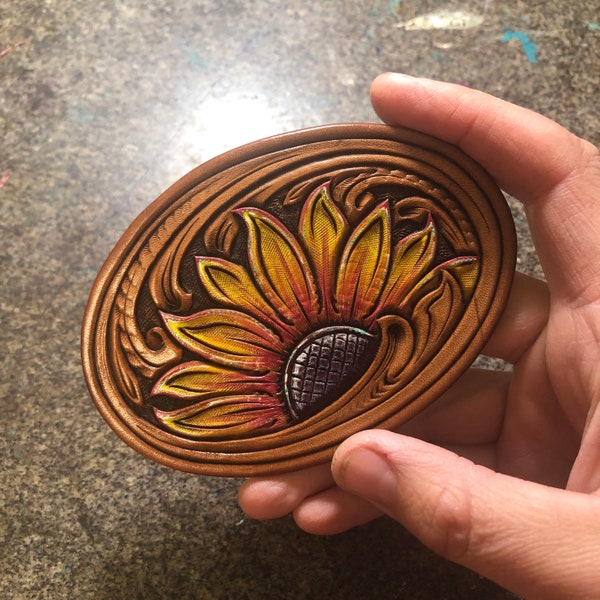 Sunflower Belt Tooling Pattern - Etsy Canada