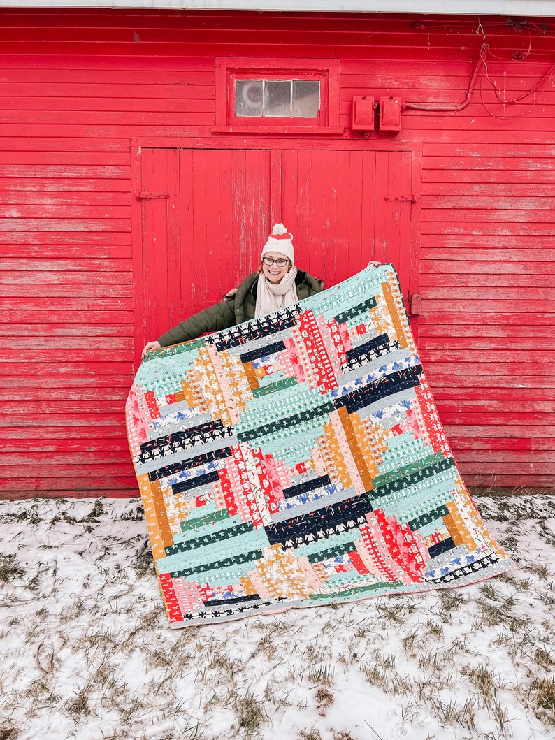 Scrappy Steps Quilt PDF Pattern - Jelly Roll, Scrap, Beginner Friendly ...