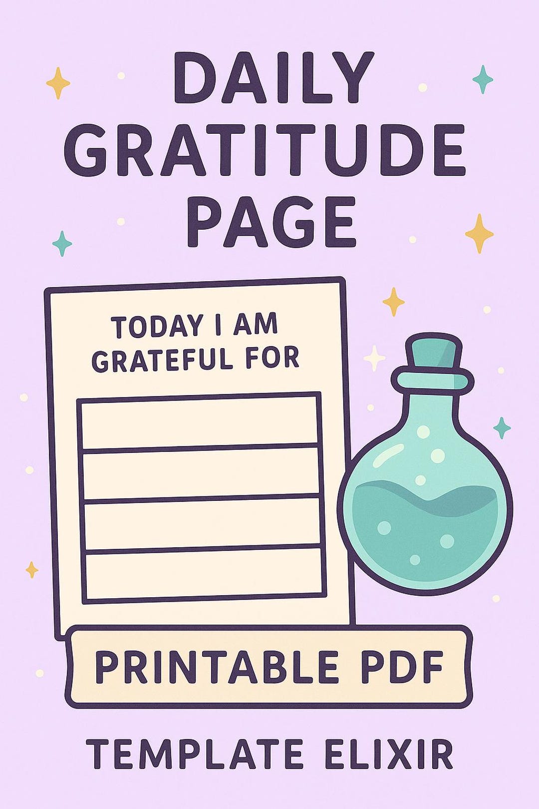 Daily Gratitude Page | Printable PDF | Mindfulness & Reflection Sheet ...