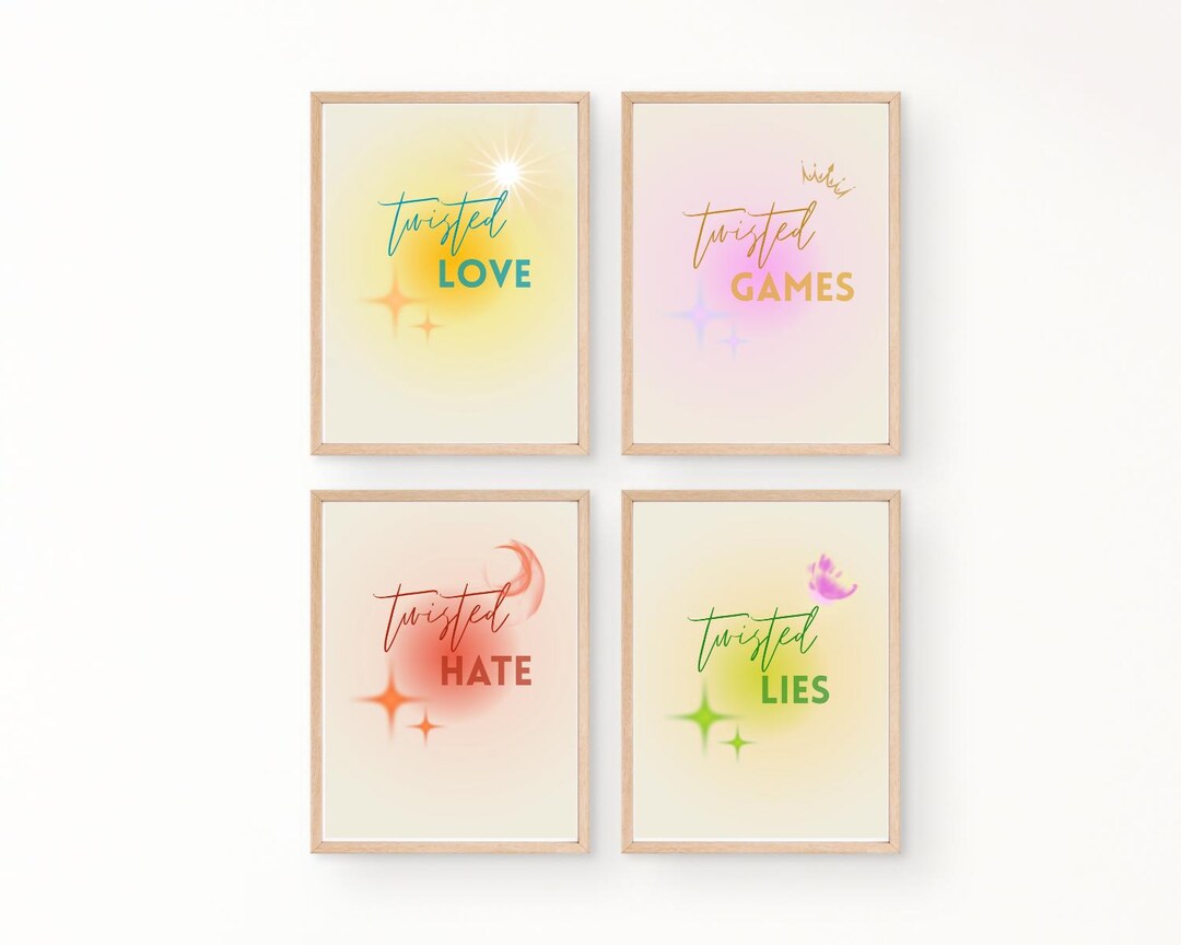 Twisted Series Poster Set, Booktok Wall Art (customizable Digital Print ...