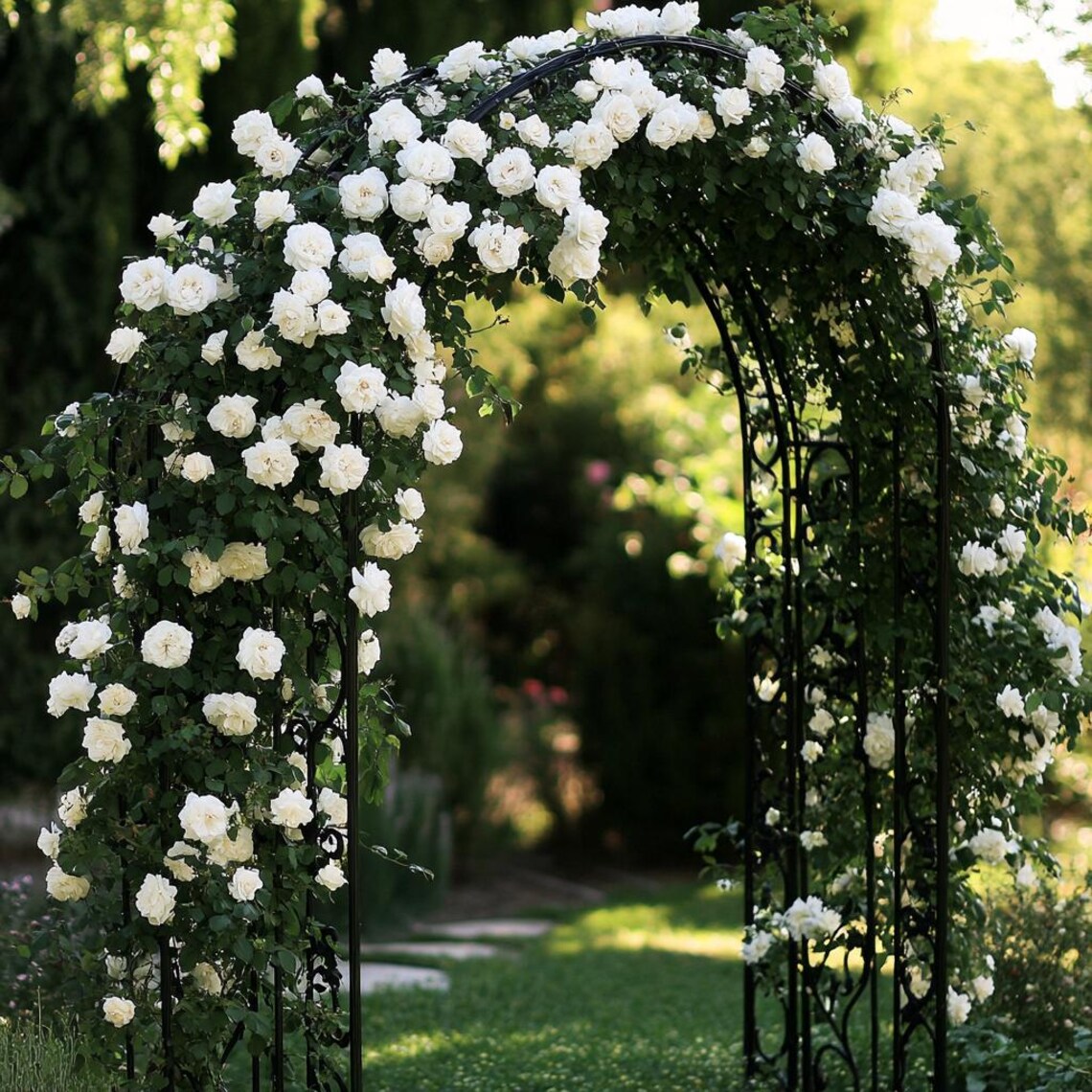 White Climbing Rose Seeds | Elegant Pure Blooms for Arches, Fences ...