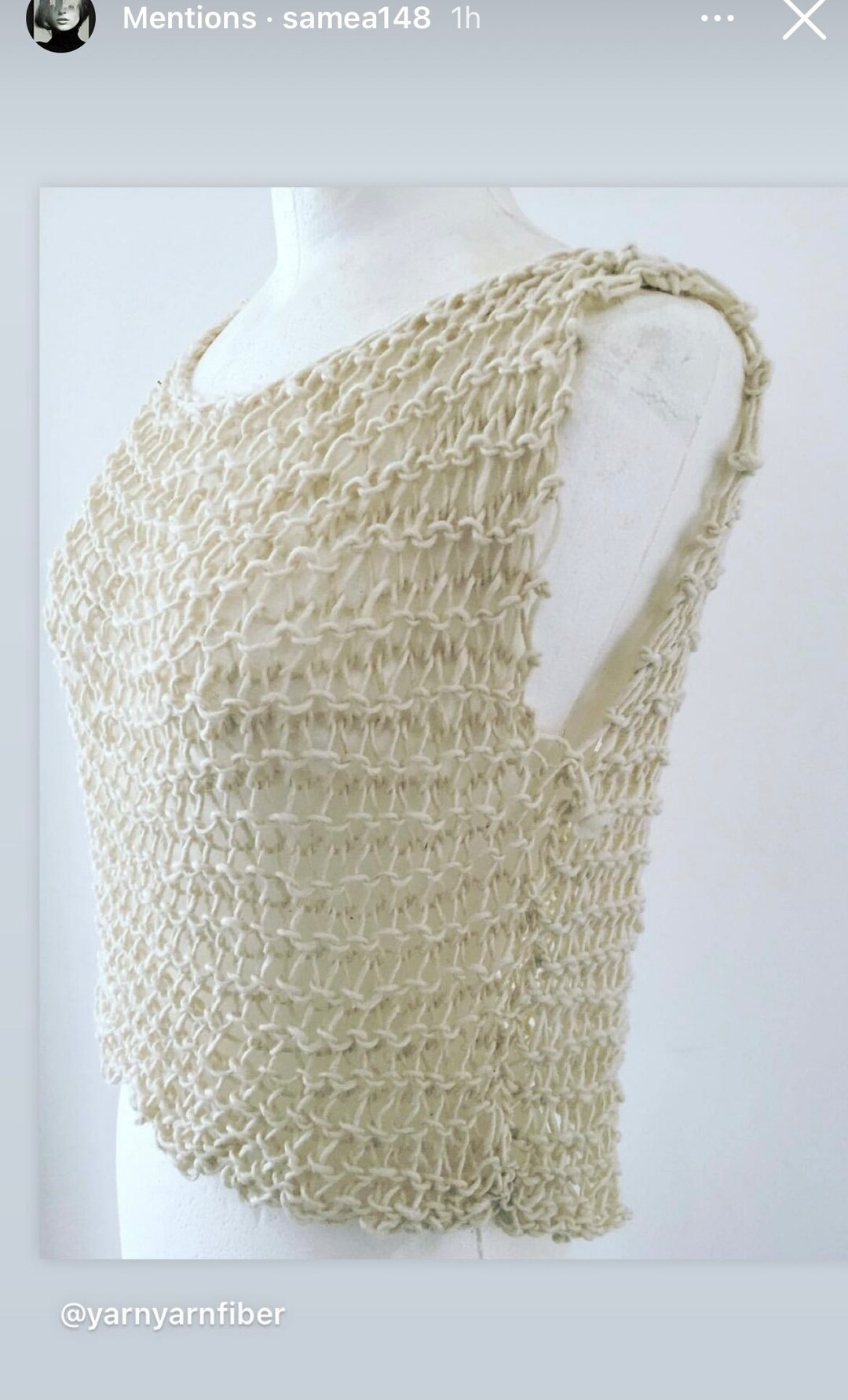Organic Eri Silk Crochet Tank. Pure Silk, Organic Silk. Handmade ...