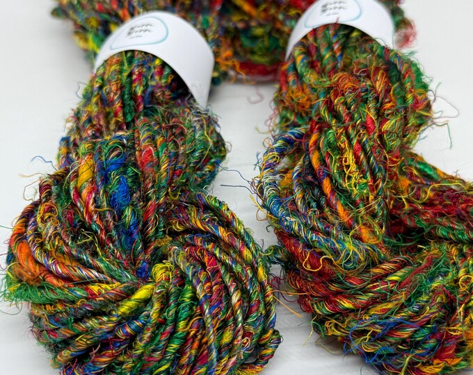 Banana Yarn. Vegan Yarn, Multicoloured, Handspun, Knitting Yarn ...