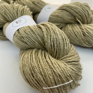 Linen Yarn, 100g, Handspun Yarn, Eco Yarn, Light Sage Linen Yarn. Flax ...