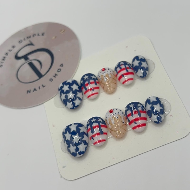 French Tip Beach Nails - Etsy