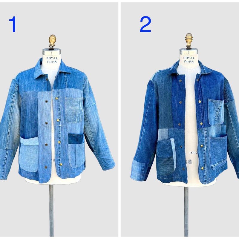 Patch Work Denim Jacket - Etsy