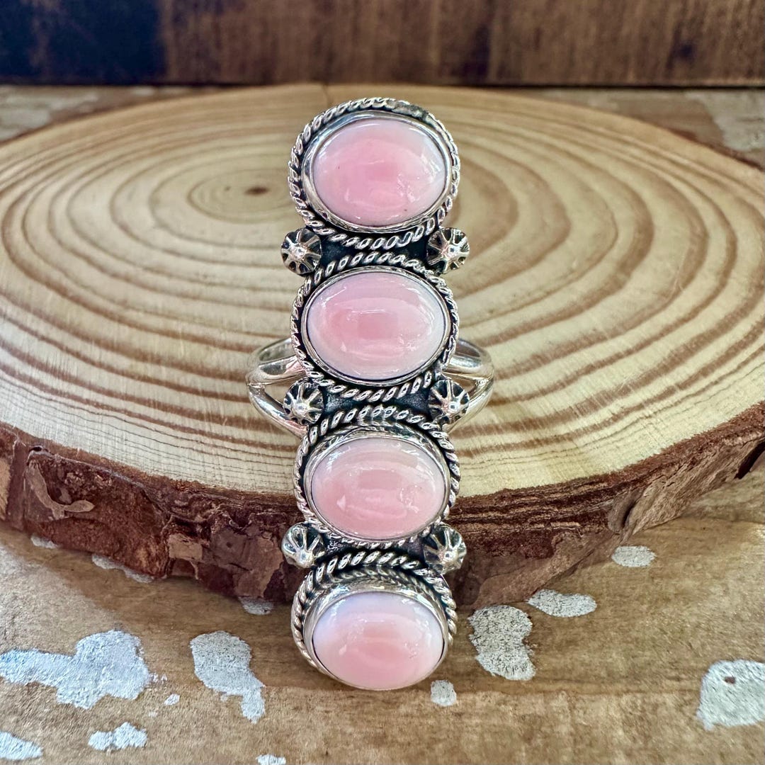 PINK CONCH GODDESS Sterling Silver & Shell Statement Ring | Navajo ...