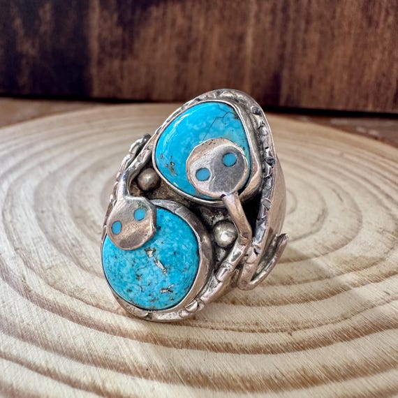 JUDE CANDELARIA Zuni Double Decker Snake Silver & Tur… - Gem