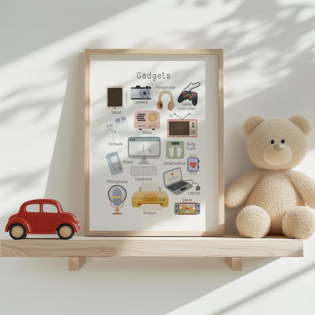 Gadgets Matching Poster Printable Toddler / Preschool / Educational ...