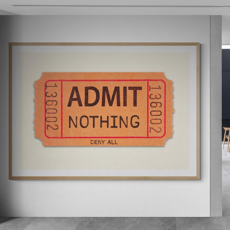 Movie Admit One Wall Art - Etsy