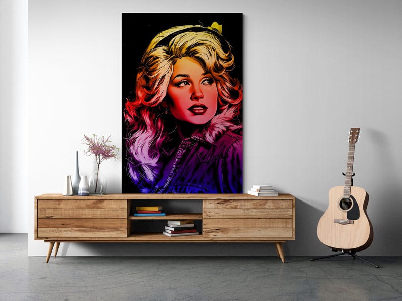 Dolly Parton Pop Art Print: Warhol Style Country Music Poster - Etsy