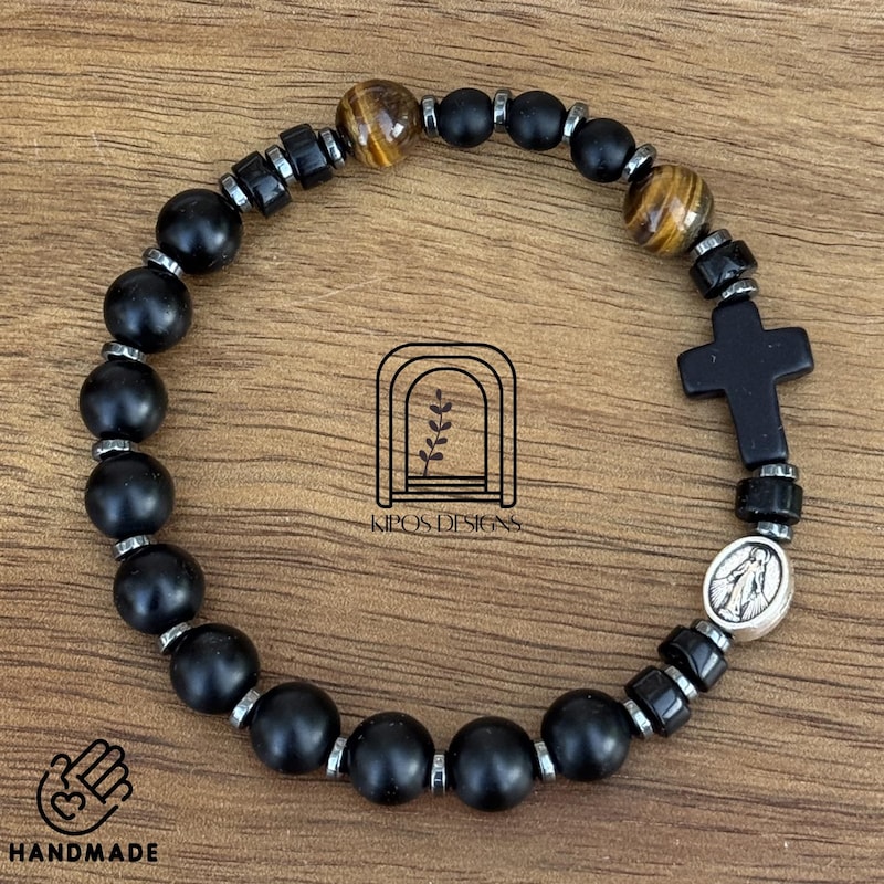 Hematite Rosary Bracelets - Etsy