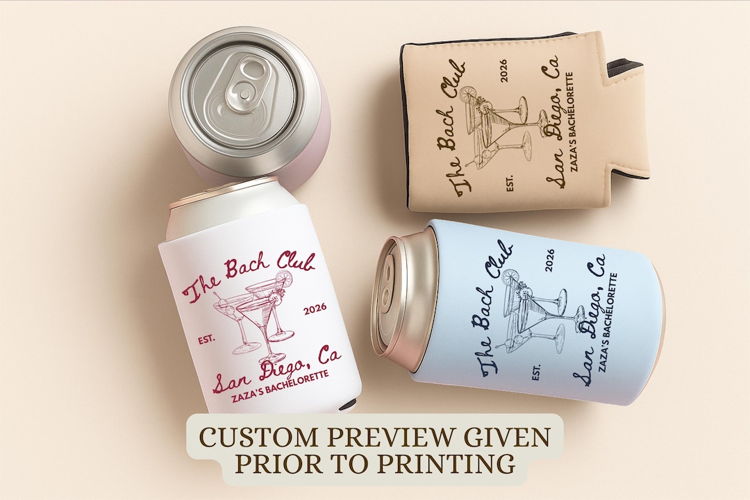 Club Bach Can Cooler, Club Bachelorette, Bachelorette Drink Holders ...