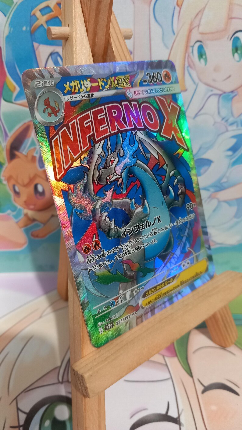 Mega Charizard X Card Ex 223/193 Holographic Texture JP Version - Etsy