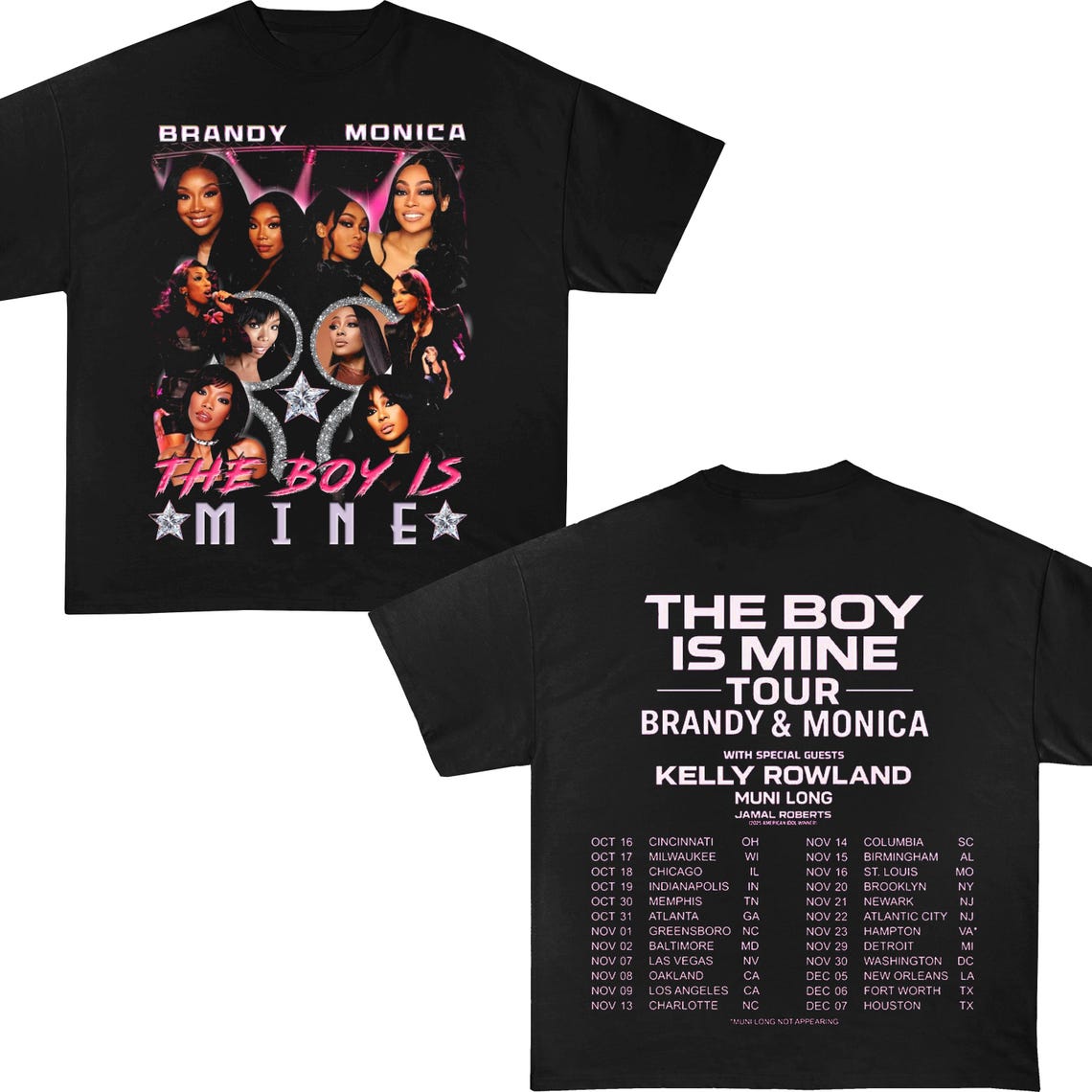 The Boy is Mine Tour Shirt – Brandy and Monica Concert Tee, 90s R&B ...