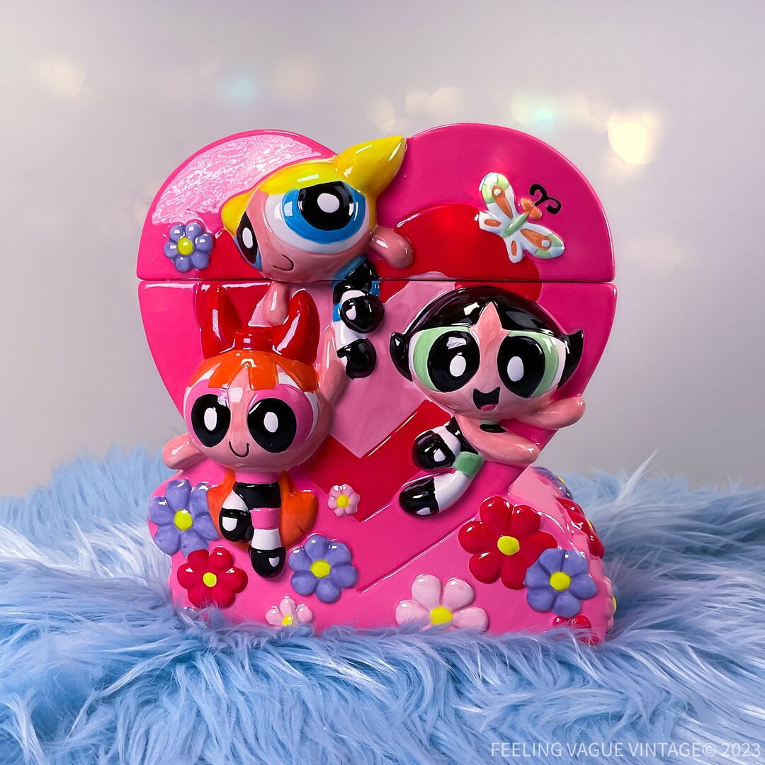 Rare Y2K Vintage Power Puff Girls Cookie Jar New in Box - Etsy