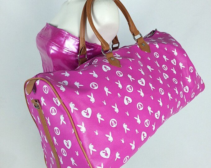 Y2K JET SET Vintage Pink Playboy Bunny Heart Logo Monogram - Etsy