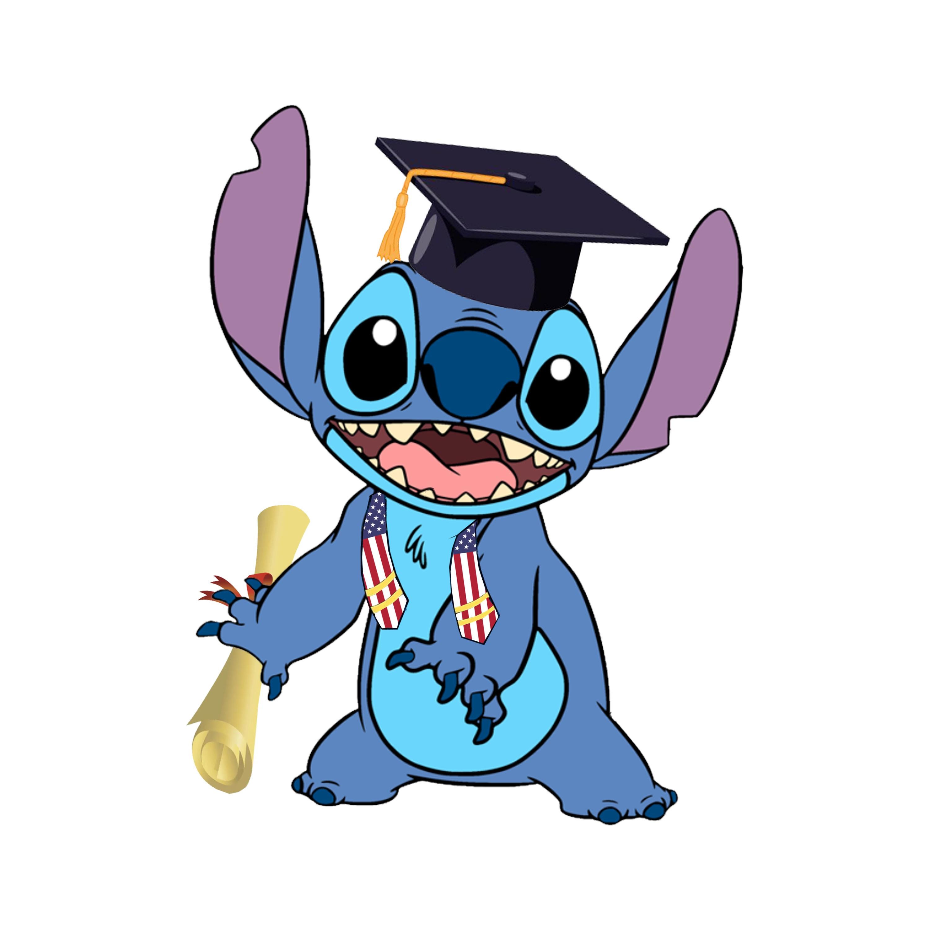 Customizable Stitch Graduation Png Sublimation Designs Graduateion ...