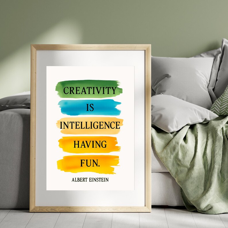Inspirational Quote Poster by Albert Einstein Printable Daily ...