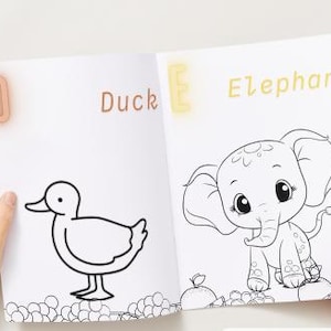 Animal Alphabet Coloring Book A-Z: English Learning (digital Download ...