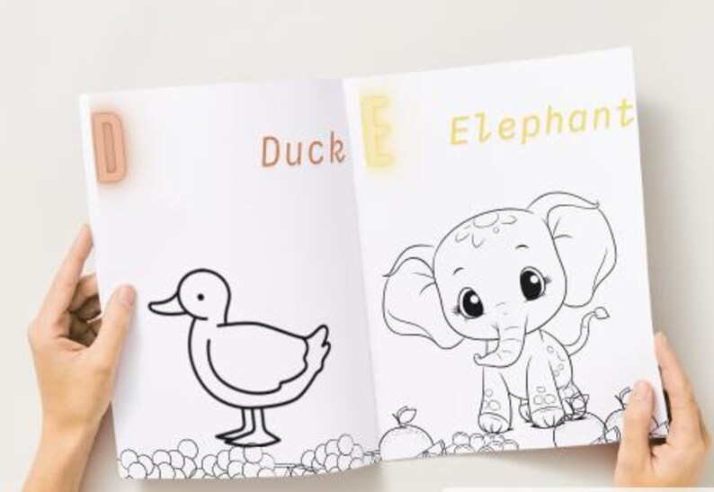 Animal Alphabet Coloring Book A-Z: English Learning (digital Download ...