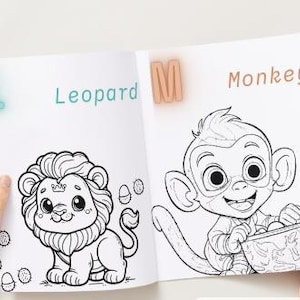 Animal Alphabet Coloring Book A-Z: English Learning (digital Download ...