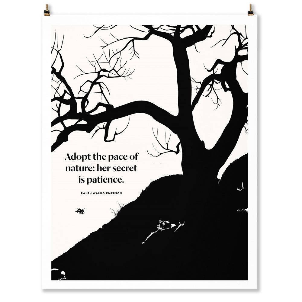 Ralph Waldo Emerson Nature Print Wall Art, Transcendentalist Quote ...